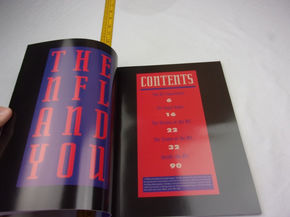 The NFL and You 1993-1994 NFL book Dan Marino Emmitt Smith Steve Young ...