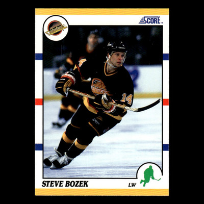 Steve Bozek #89T 1990 Score Rookie and Traded Vancouver Canucks Hockey ...