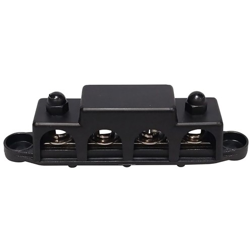 5/16" 8MM 4 Stud Power and Ground Distribution Block with Cover Black ...
