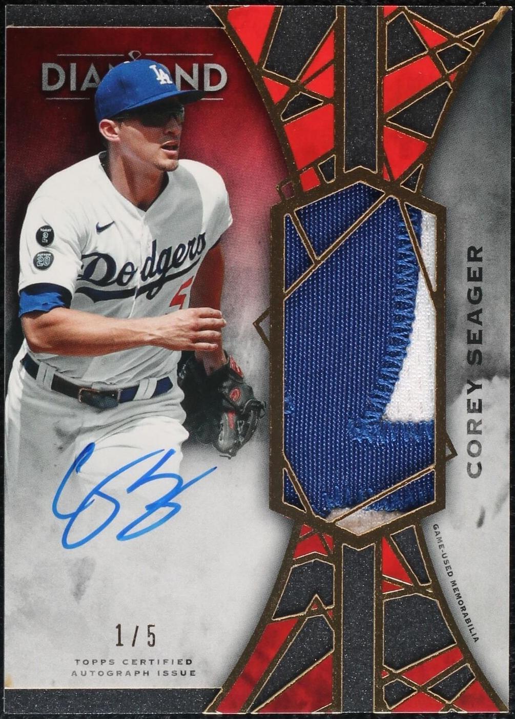 2022 Topps Diamond Icons - Autographed Jumbo Patches Corey Seager #AJP ...