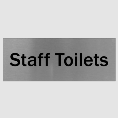 Business Office Staff Toilets Sign Brushed Aluminium | eBay