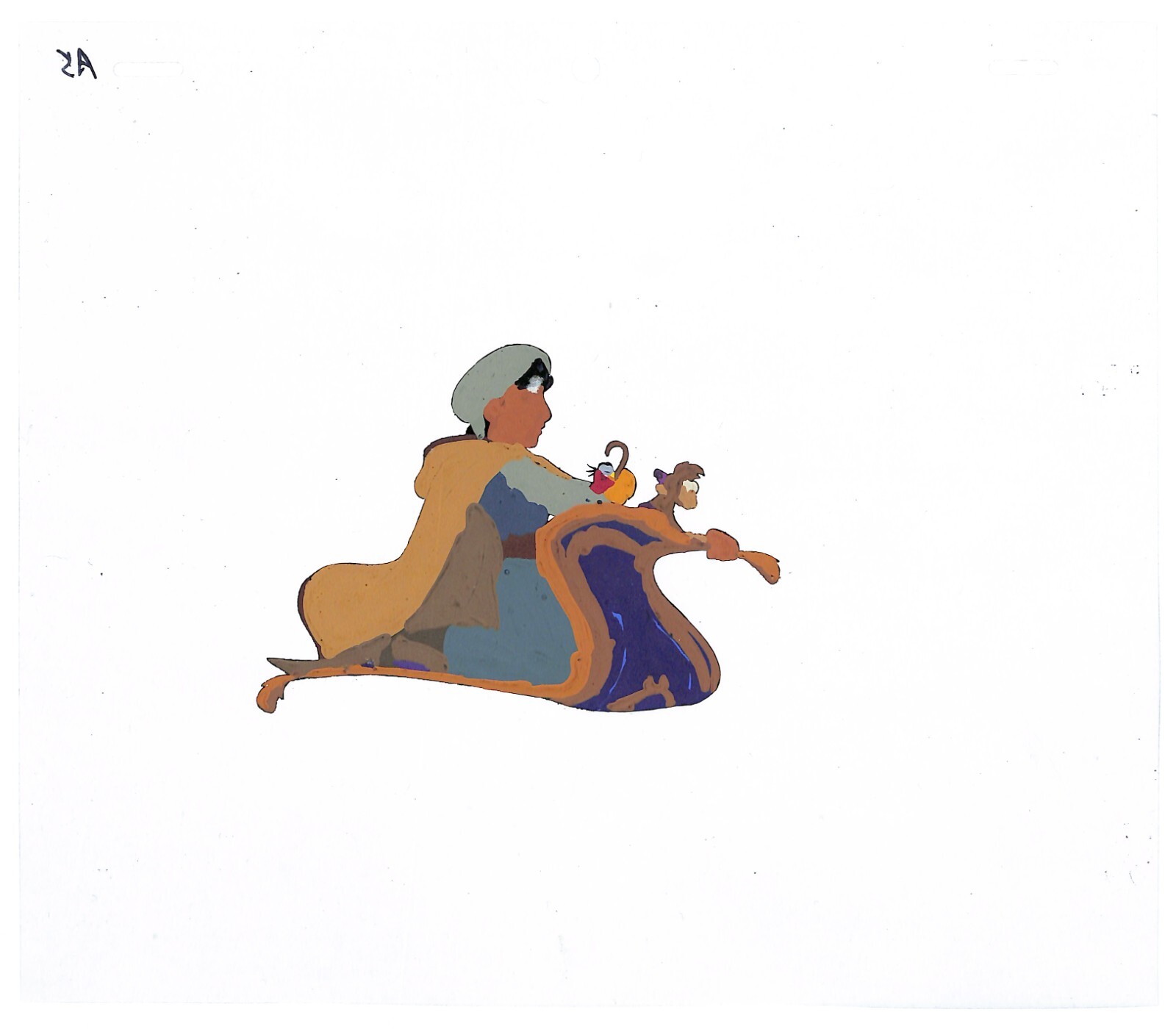 Disney - Aladdin, Abu & Iago - Anime cel - Production Cel Drawing ...