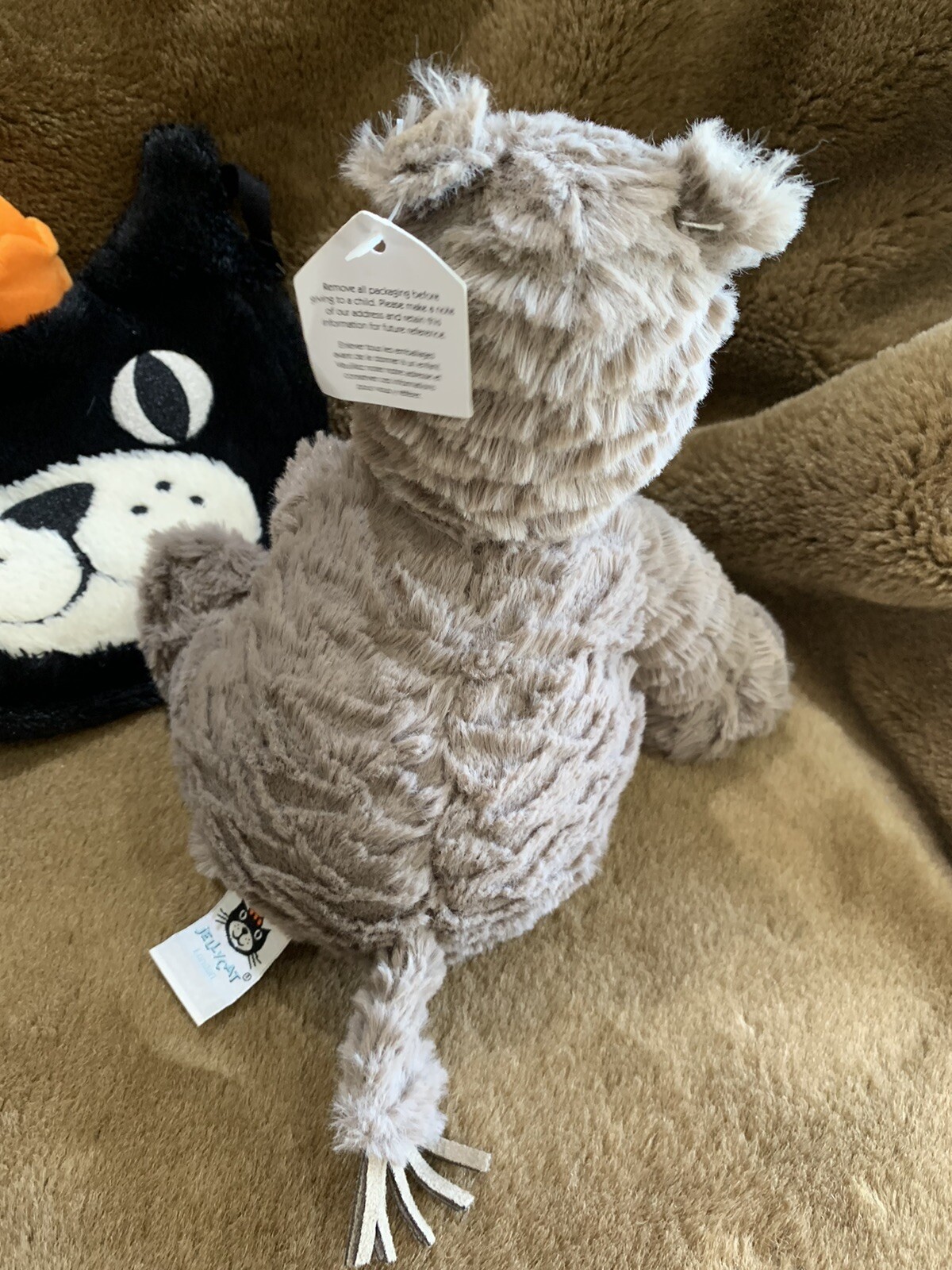 Jellycat Medium Fuddlewuddle Hippo Grey Brown Soft Toy Plush Partial ...