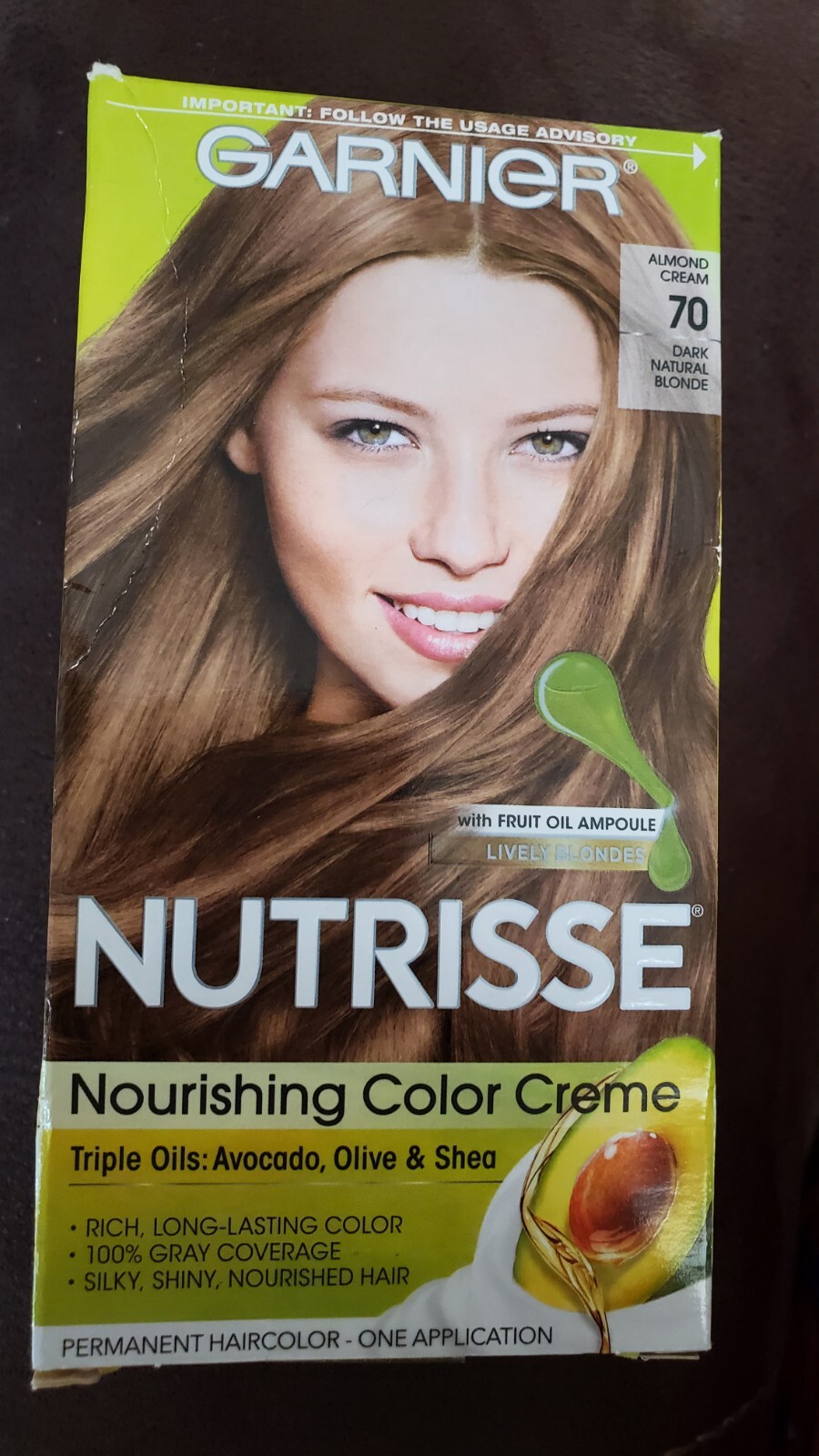 Garnier Hair Color Nutrisse Coloring Creme - Almond Cream Dark Natural ...