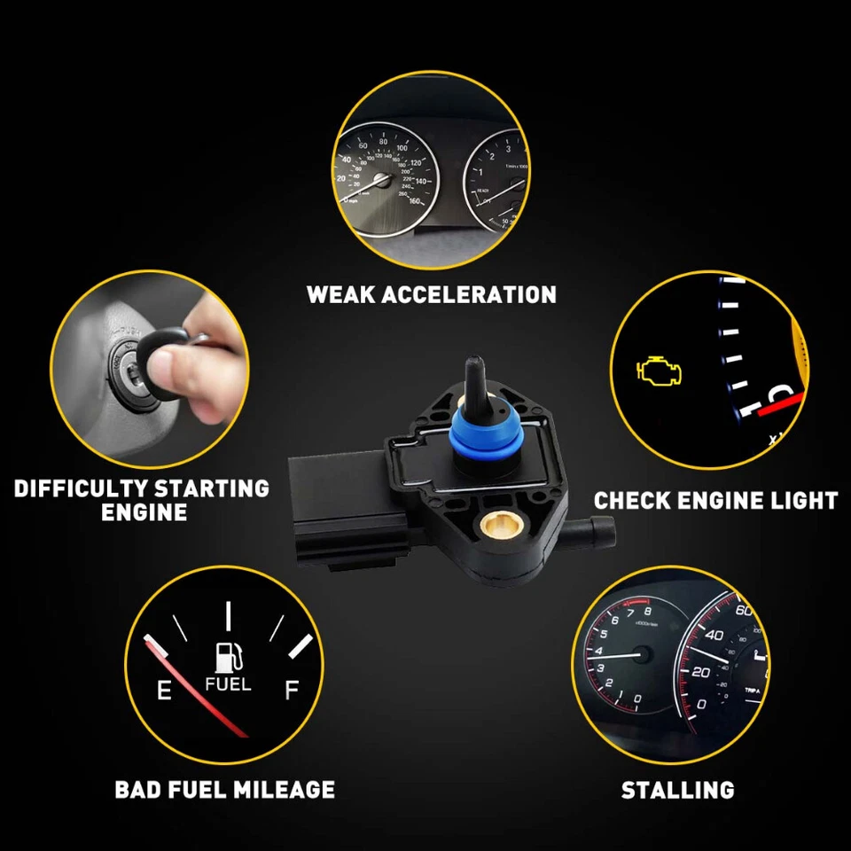 Fuel Sensor Injection Pressure Fits Motorcraft For CM-5229 Ford 3F2Z ...