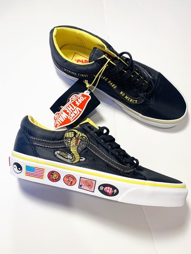VANS Cobra Kai Dojo Old Skool Low Karate Dojo Shoe Black Yellow Mens 7 ...