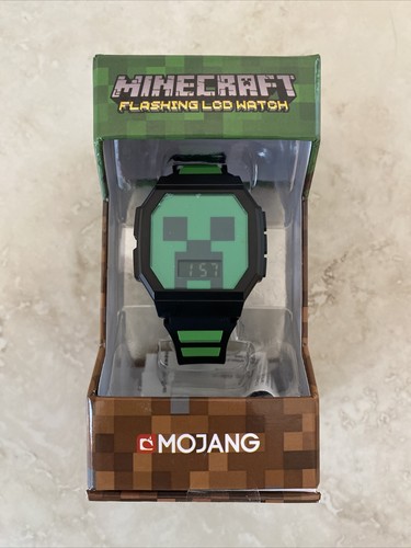 Accutime Kids Minecraft Digital Watch Black Silicone Strap | eBay