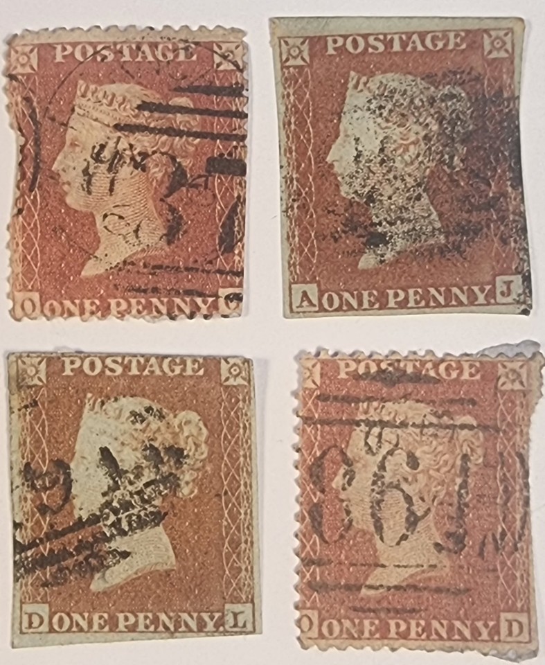 GB QV Stamp Job Lot 22x Penny Red, 1x Penny Black 1840 | eBay UK