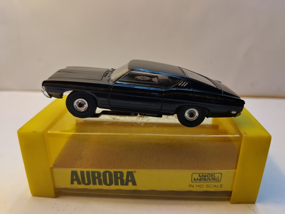 Aurora Thunderjet '68 Torino #1408 Black W Gold Stripes In The Box W ...