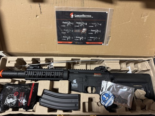 Lancer Tactical Airsoft Rifle Gun M4 SD 370-390 FPS GEN 2 Polymer AEG ...