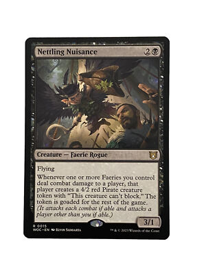 MTG Nettling Nuisance Commander: Wilds of Eldraine WOC 15 Regular Rare ...