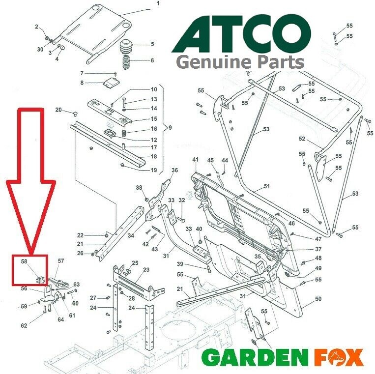 Genuine ATCO Rider 27H Ride On Bag Full SENSOR SWITCH CGXE866BFSW 793 ...