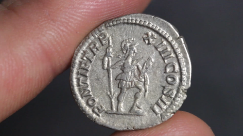 Virtus God of Bravery Denarius Ancient Roman Empire Silver Coin ...