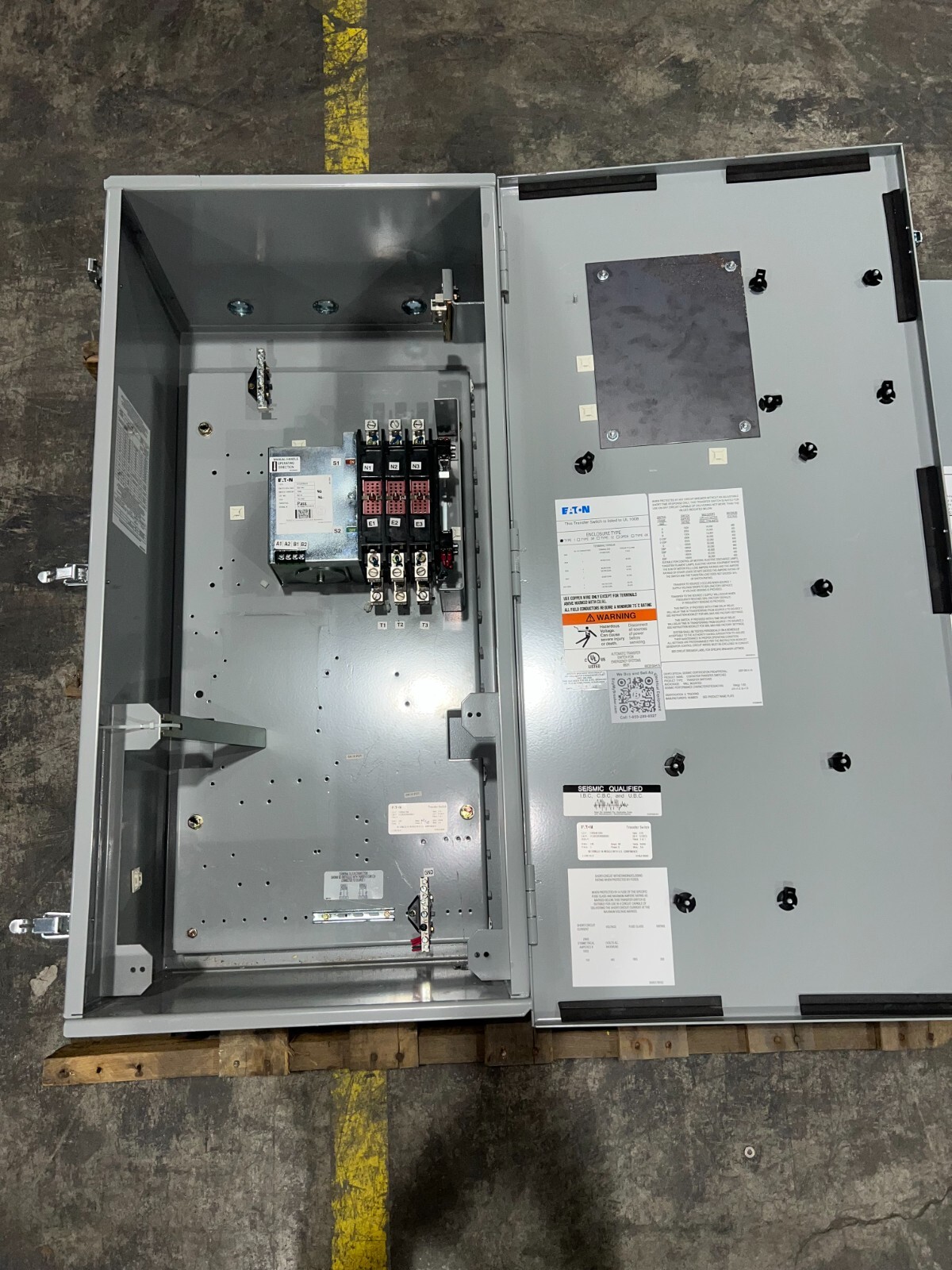 Eaton 100 Amp MTS Manual Transfer Switch 3 Phase 3 Wire 480v MTS #13 | eBay