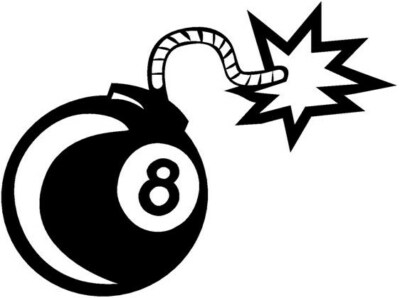 8 Ball Pool Players bomb die cut Vinyl car decal sticker | eBay