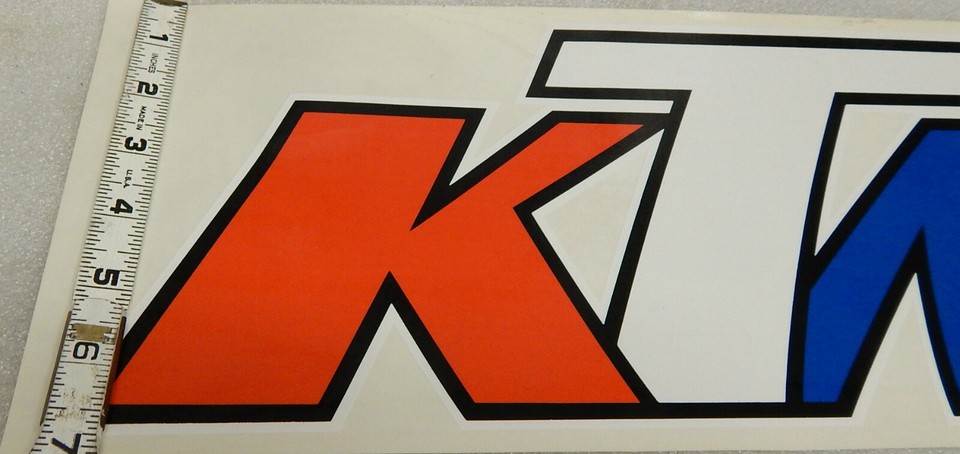 Vintage KTM Sticker decal trailer tool 18x41/2 Dirt Bike Motorcycle ...