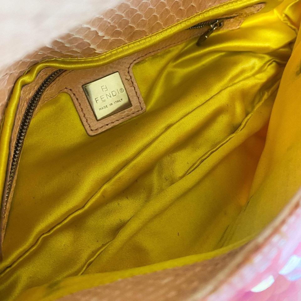 FENDI Rare Baguette Pink Sequin Rhinestone Hardware Shoulder Bag | eBay