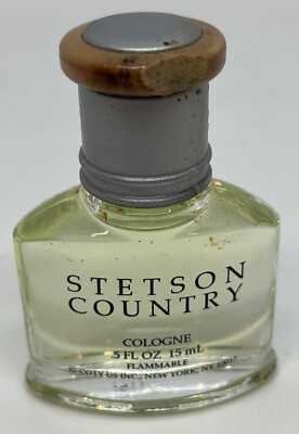 Vintage Stetson Country For Men Cologne .5oz By Coty Travel Size Full ...
