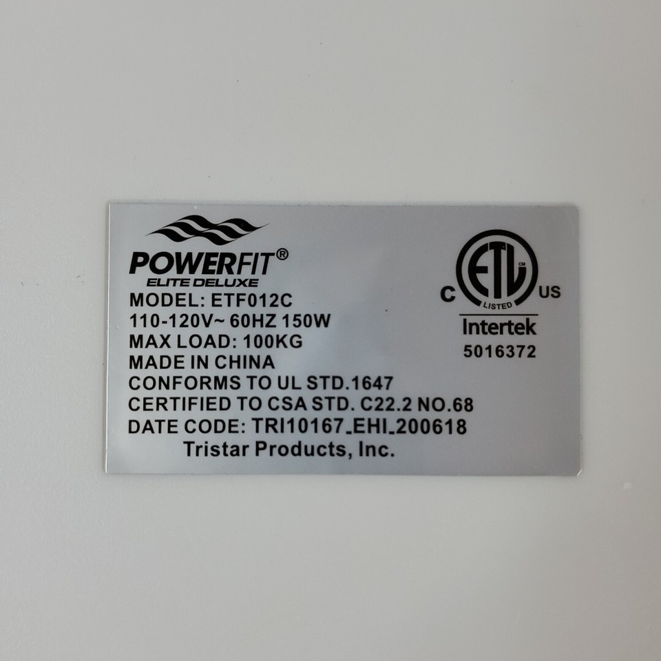 Powerfit Elite Deluxe Vibration Exercise Board Model ETF012C w/Remote ...