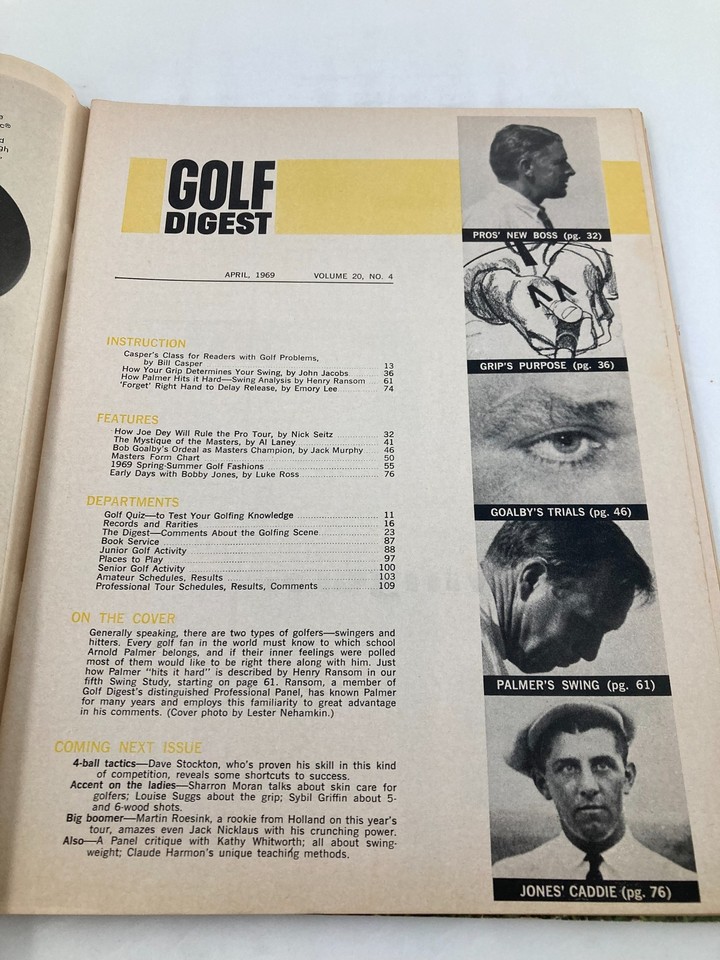 VTG Golf Digest Magazine April 1969 How Joe Dey Will Rule The Pro Tour ...