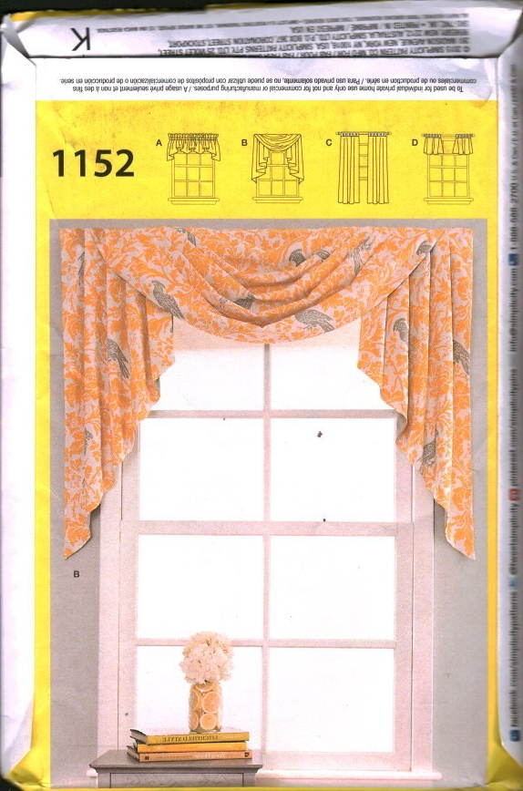 1152 UNCUT Simplicity Sewing Pattern Home Decor Window Treatments ...