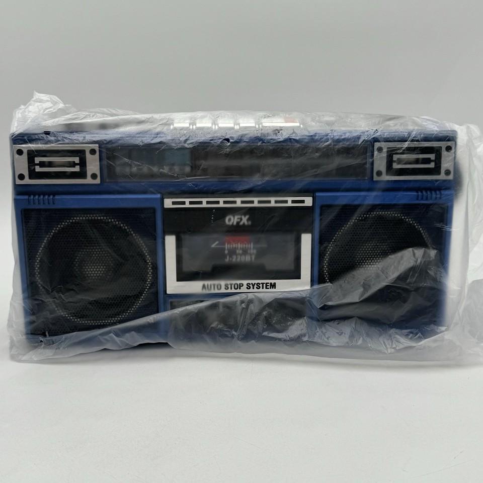 QFX J-220BT Boombox Bluetooth MP3 Conversion Radio Cassette Built-in ...