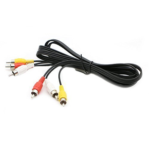 3 RCA Cable Audio Video Composite Male to Male DVD Cable (6 Feet) for ...