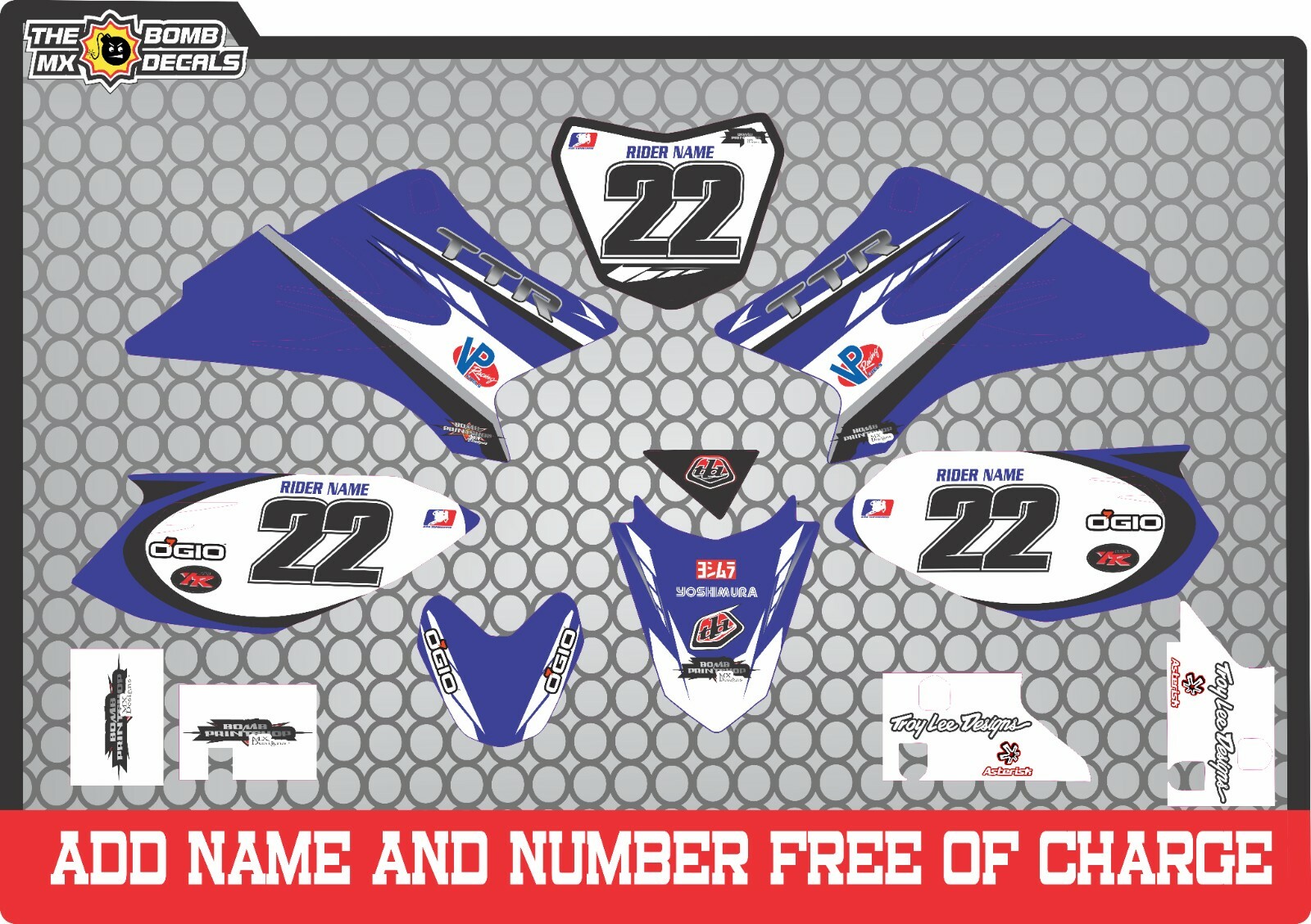 YAMAHA TTR50 decals graphics TTR 50 personal laminated stickers 2006 ...