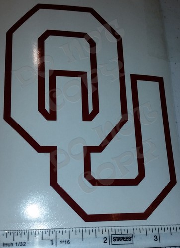 OU Oklahoma University Sooner Football Vinyl Decal stickers - Made in ...