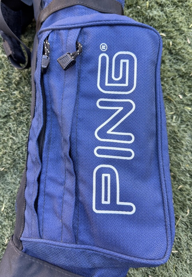 PING Moon-Lite Sunday Golf Bag Navy Blue Lightweight Folding EUC | eBay