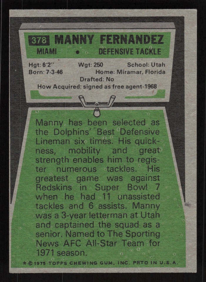 1975 Topps #378 Manny Fernandez Card TCCCX | eBay