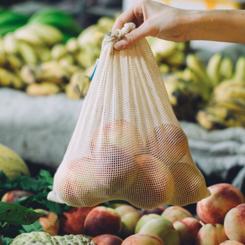 Fruit Mesh Bag Kitchen Organizer Washable Kitchen Storage Bag Reusable ...