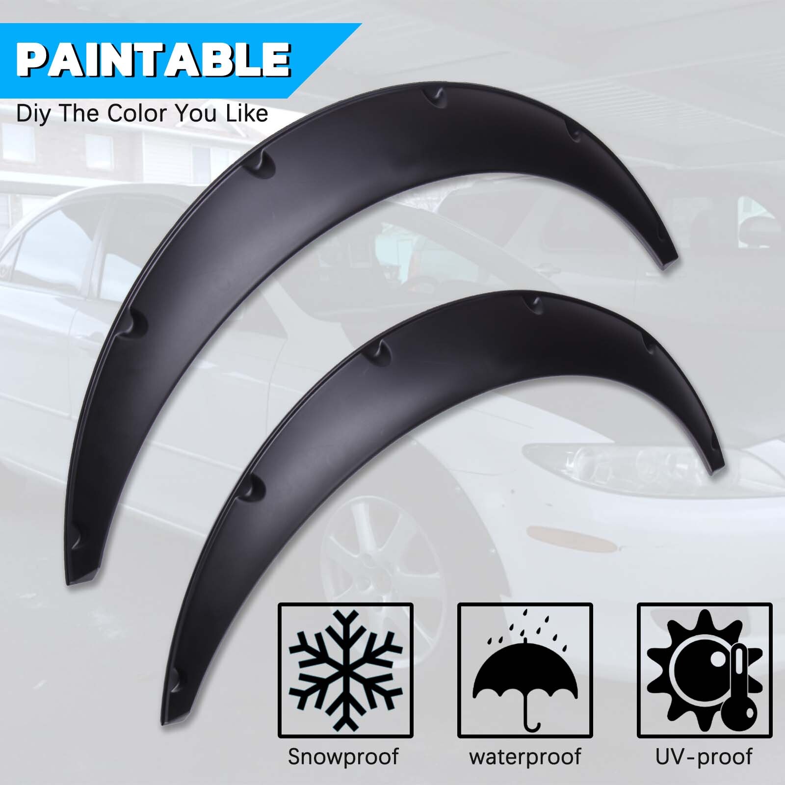 4PCS 32" & 35" Fender Flares Wide Body Wheel Arch Front Rear For VW New ...