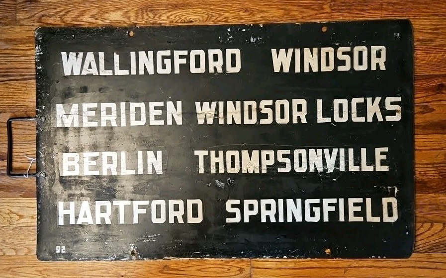 New Haven Railroad Bridgeport Ct. Metal Station Gate Sign Trains #42 ...