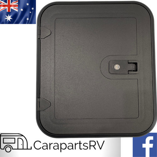 CARAVAN ACCESS DOOR 1 / SERVICE DOOR 1, BY RANGER. BLACK. SINGLE LOCK ...