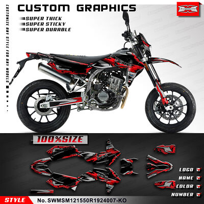 Racing Graphics Vinyl Wrap for SWM SM500R SM125R SM150R SW150GY (CN ...