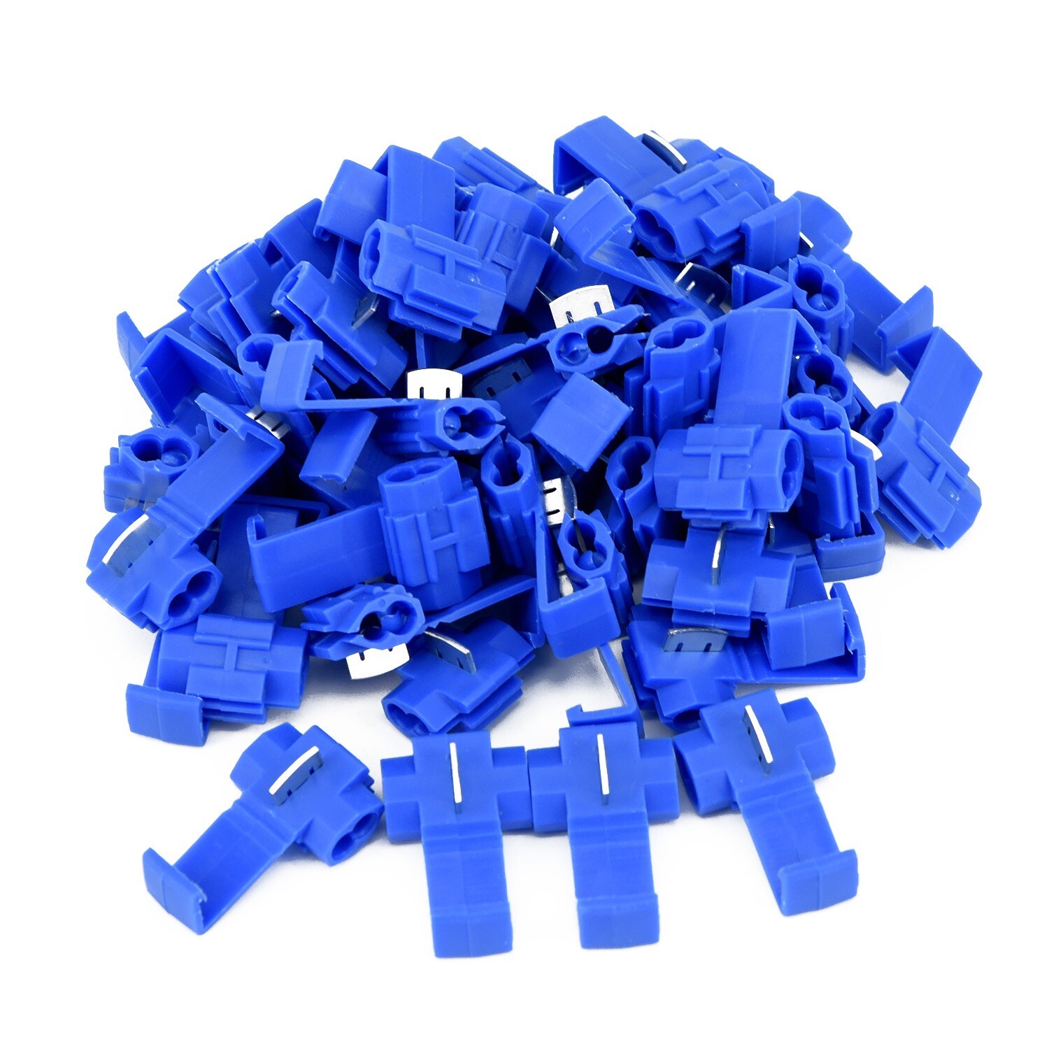 50 PCS Quality Blue Wire Connectors Quick Splice Terminals Common Block ...