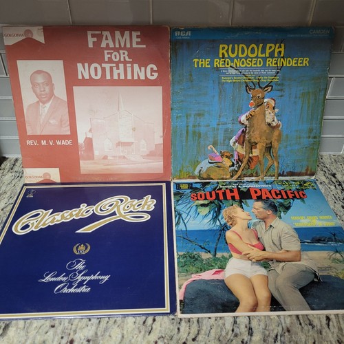Vinyl LP ~ Lot of 4 ~ South Pacific, Rudolph, Fame for Nothing, Classic ...