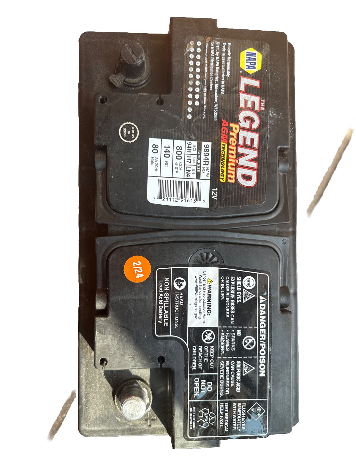 Napa The Legend Premium AGM Technology Car Vehicle Battery 9894R 12V | eBay