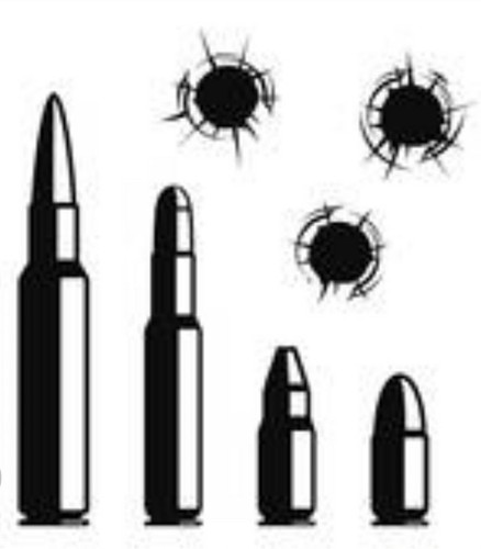 BULLETS & HOLES Vinyl Decal -Sticker for Car Truck Bumper Wall Window ...