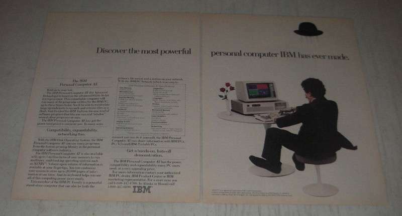 1985 IBM Personal Computer AT Ad - Discover the most powerful personal ...