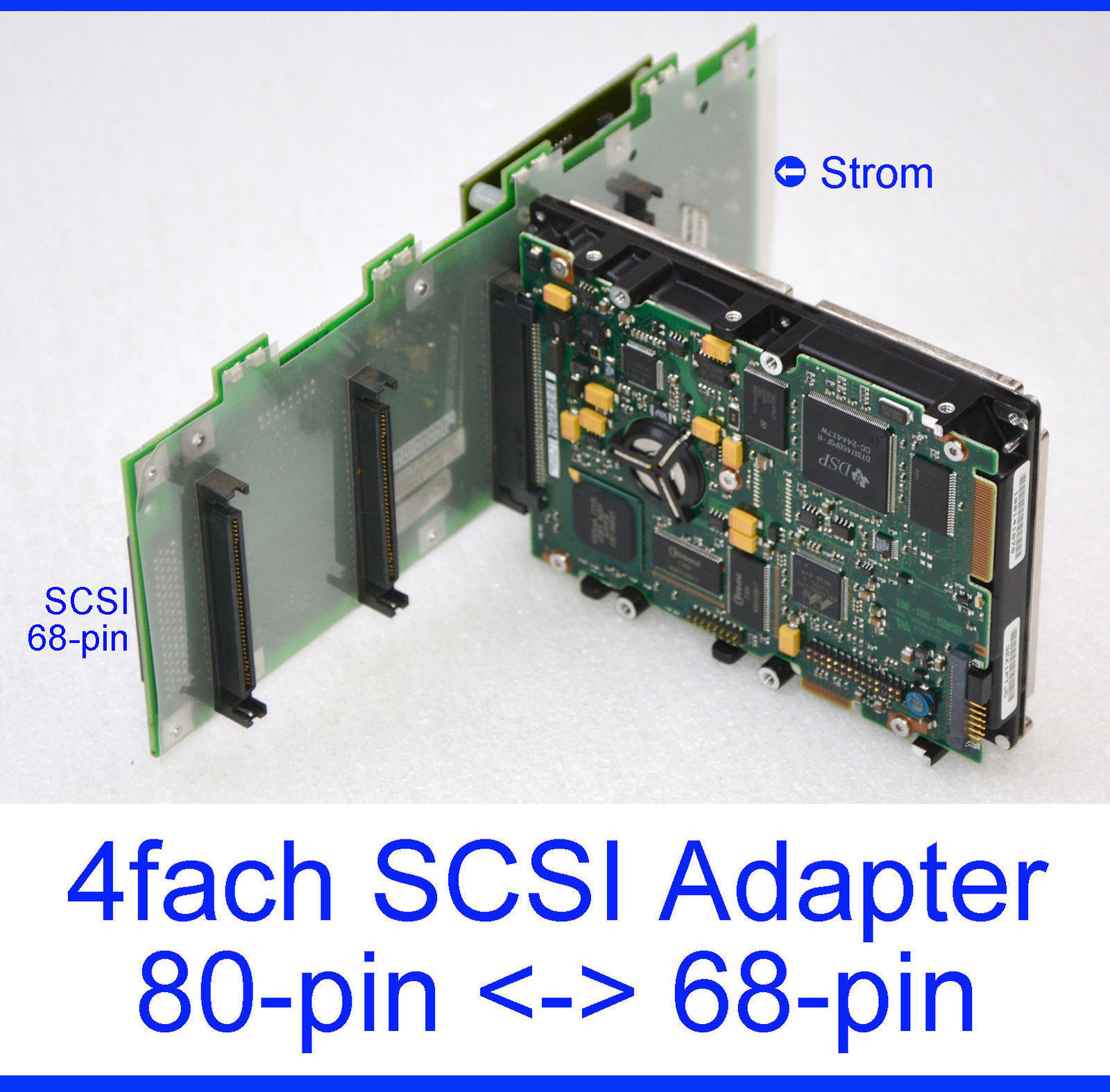 ADAPTER SCSI OTHERS 68PIN -> 4x80PIN SCSI SCA HOTSWAP BACK PLAN 68pin ...