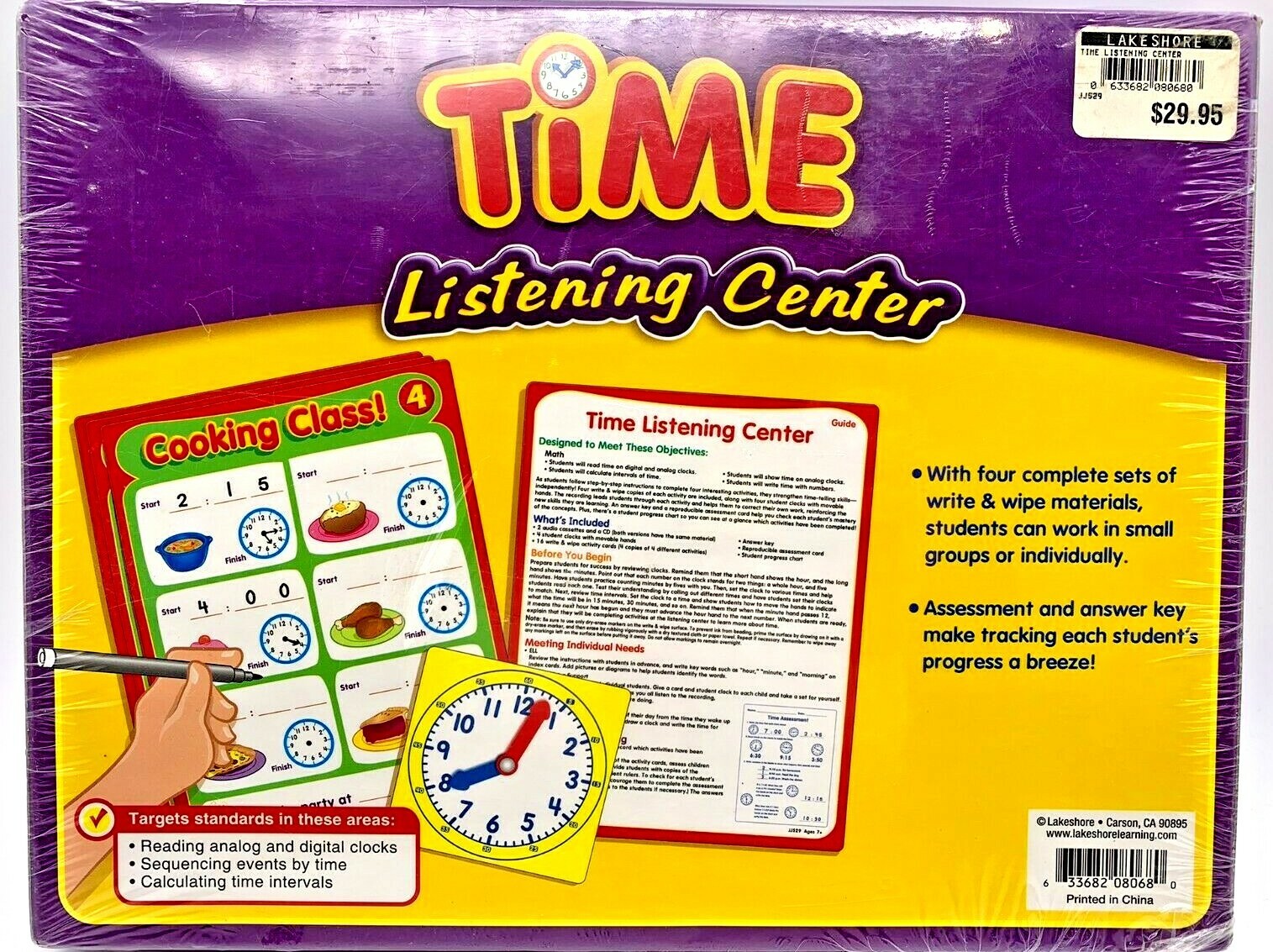 Lakeshore Time Telling Learning Listening Center Homeschool for sale ...