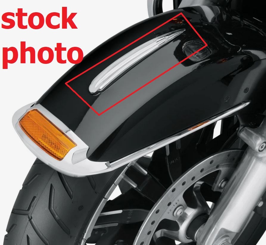 OEM HARLEY-DAVIDSON CHROME FRONT FENDER TRIM SPEAR TOURING SOFTAIL ...