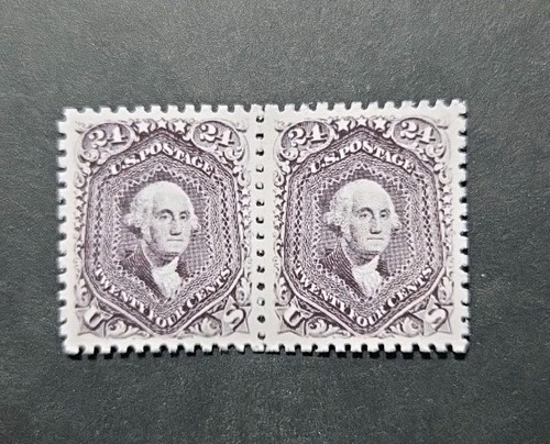 US Stamps SC# 78 1861-62 24C Washington Horizontal Pair Replica | eBay