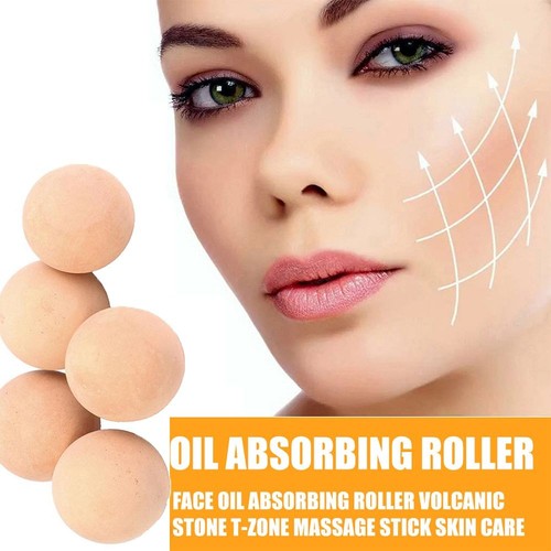 Facial Oil Absorbing Roller Natural Volcanic Stone Facial Oil Blotting ...