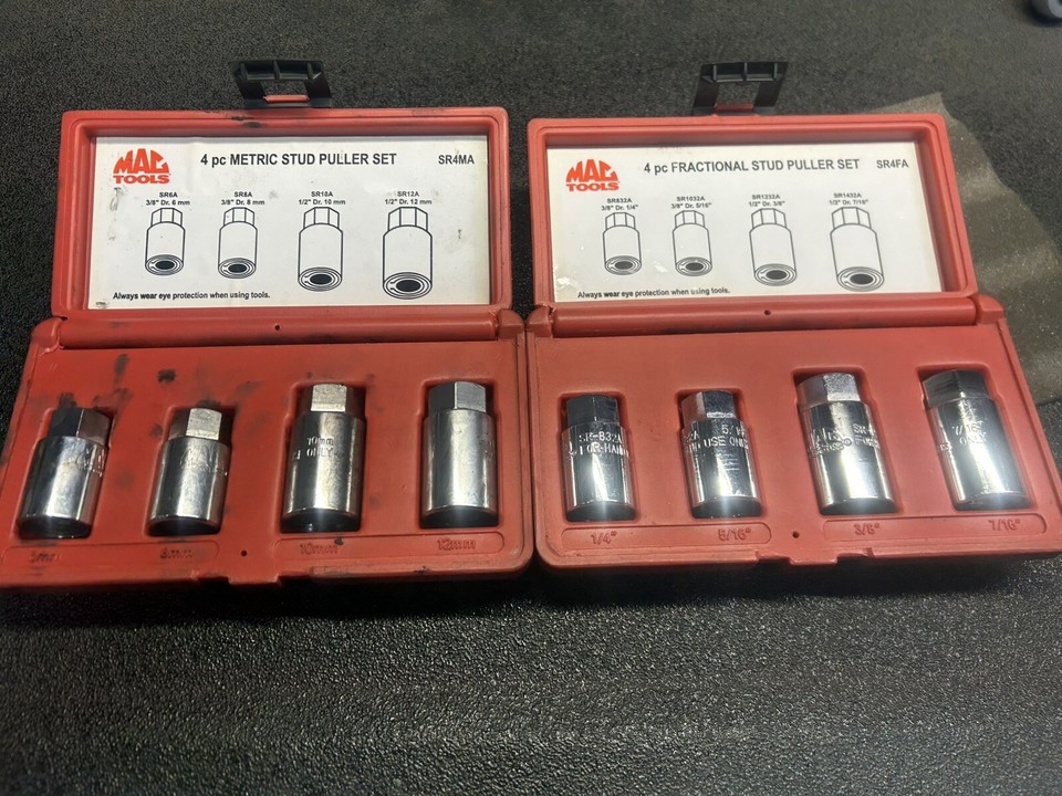 Mac Tools Metric and SAE Fractional Stud Puller Sets SR4MA SR4FA | eBay