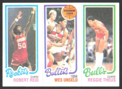 1980-81 Topps Robert Reid Wes Unseld Reggie Theus #50-243-110 | eBay