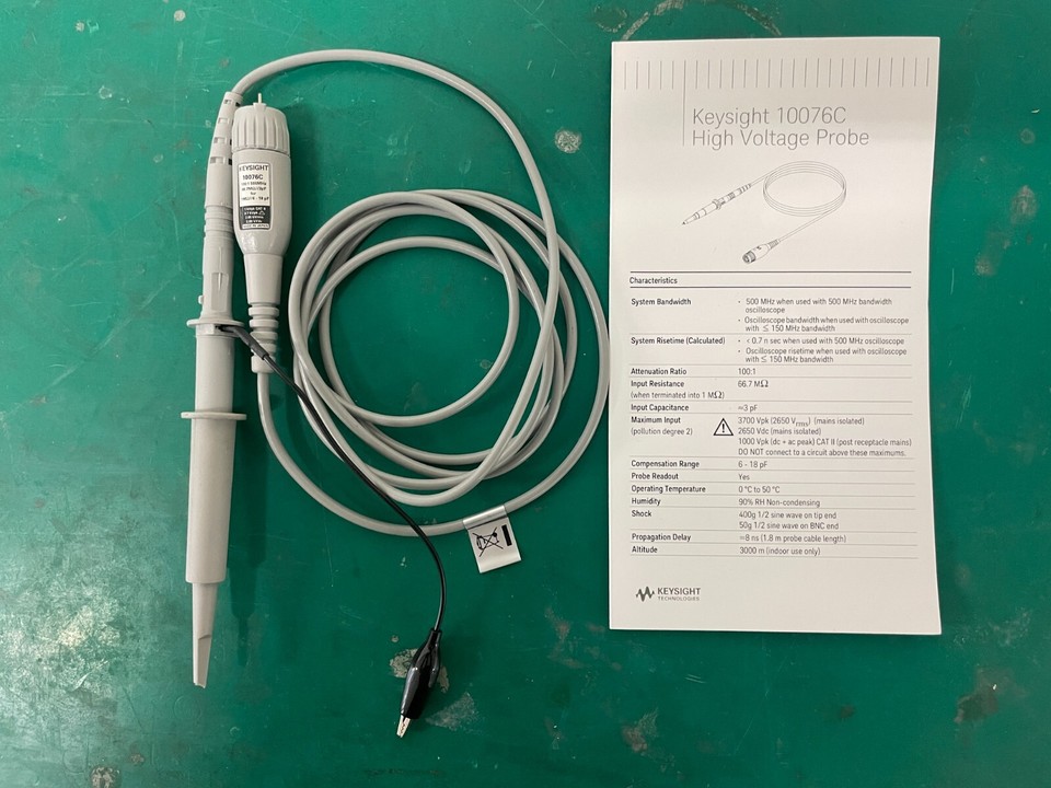 Keysight Agilent 10076C High Voltage Probe, 100:1, 3.7 kVpk, 500-MHz | eBay