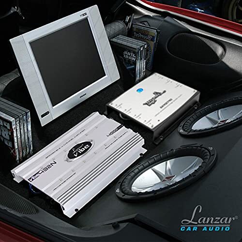 Lanzar 4000W 4-Channel Car Audio Amplifier w/ LED Subwoofer Bass Boost ...